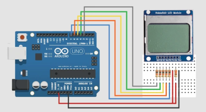 Interfacing the Nokia display with Arduino